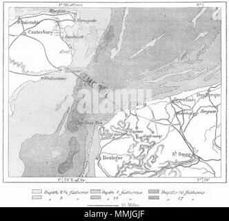 Map Of Dover 1885 Stock Photo - Alamy
