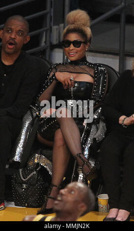 Nicki Minaj out at the Lakers game. The Houston Rockets defeated the ...
