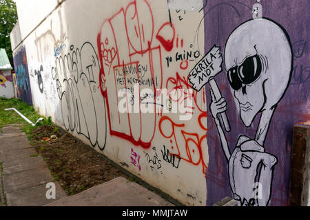 Street art, gratify, in the walls in Reykjavík, Iceland Stock Photo - Alamy