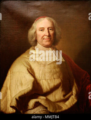 Cardinal Andre Hercule de Fleury, portrayed by Hyacinthe Rigaud in an ...