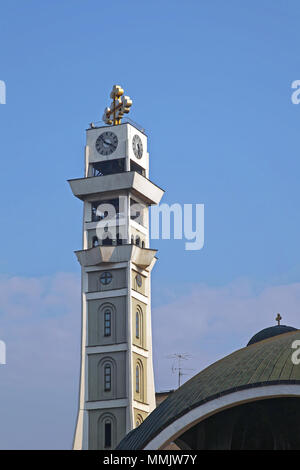 Clock tower in Ohrid. Macedonia Stock Photo - Alamy