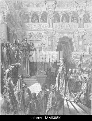 Solomon Receives the Queen of Sheba by Gustave Dore Stock Photo - Alamy