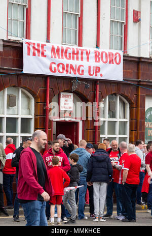 Middlesbrough (Boro) supporters enjoying a pre match drink in The ...
