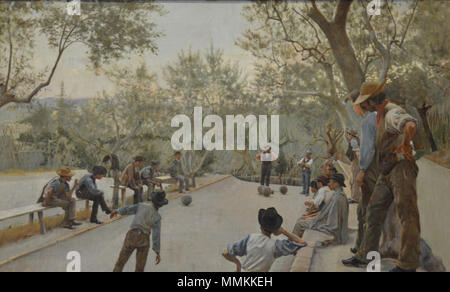 Ruggero Focardi - 1882 - Il Gioco delle Bocce (2a Stock Photo - Alamy