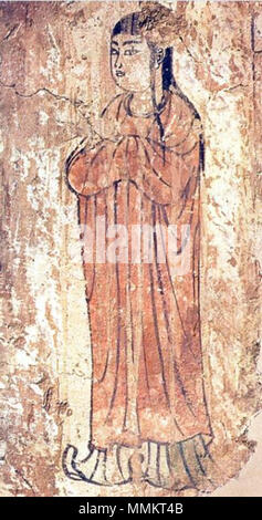 The 7th-8th century fresco from Dilberjin Tepe portrays the deities ...