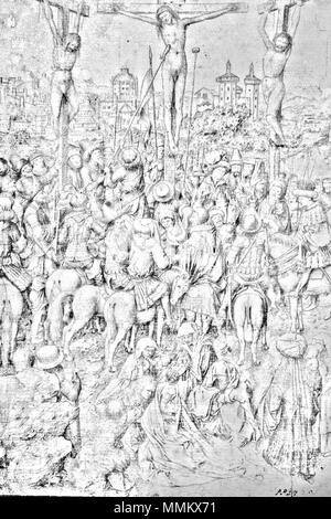 Van Eyck Drawing Crucifixion Stock Photo - Alamy