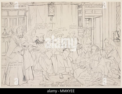 Hans Holbein the Younger - Family of Thomas More - 1787 print Stock ...