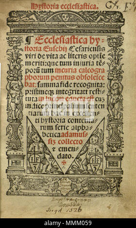 . English: Title page of Eusebius: Ecclesiastical History: The Life of ...