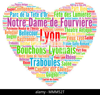 City of Lyon in France word cloud concept Stock Photo - Alamy