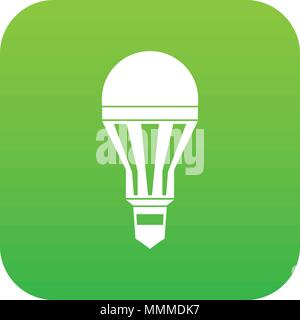Led bulb icon digital green Stock Vector Image & Art - Alamy