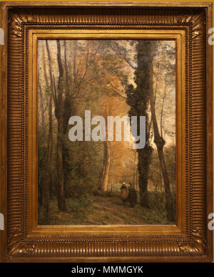 A way under ths trees in spring between 1860 and 1870 by Jean-Baptiste ...