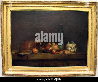 Jean-Baptiste-Simeon Chardin, Still Life with Peaches, a Silver Goblet ...