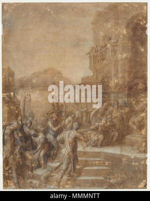 *Disegno per il Tributo a Cesare* by Andrea del Sarto is a preparatory ...