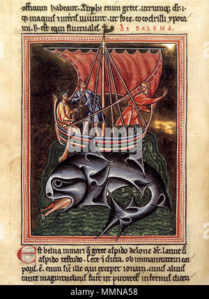 12th-century painters - On Whales, folio from a Bestiary - WGA15746 ...