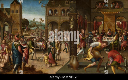 Parable of the Great Banquet circa 1525 by Brunswick Monogrammist Stock ...