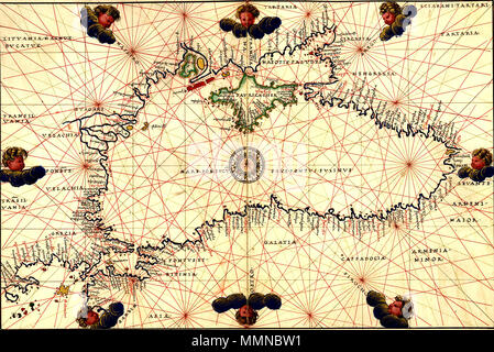 This map by Battista Agnese from circa 1540 is part of his Portolan ...