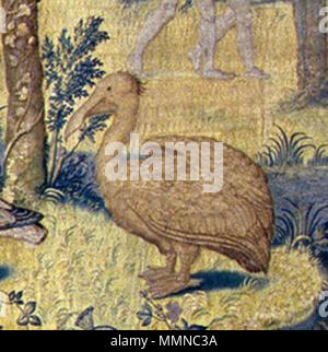 Bird (detail of a tapestry).. 1550s. Arras 016 Stock Photo - Alamy