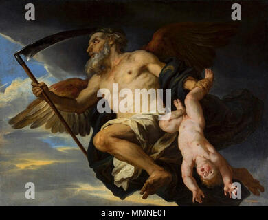 Chronos and his child by Giovanni Francesco Romanelli, National Museum ...