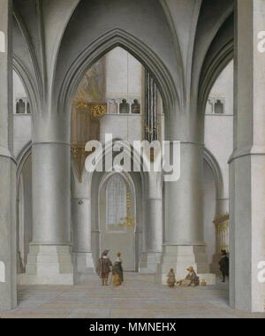 Interior of the St. Bavo Church in Haarlem, print maker: Jan van de ...