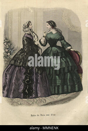 Penelope- Nyaste journal för damer 1857, illustration nr 15 Stock Photo ...
