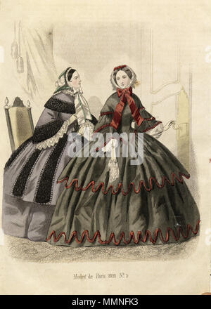 Penelope- Nyaste journal för damer 1857, illustration nr 15 Stock Photo ...