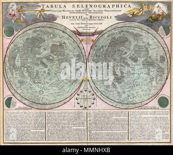 Hevelius Map of the Moon 1647 Stock Photo - Alamy