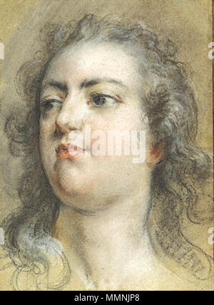 “Head of King Louis XV” by François Le Moyne (circa 1729) is a black ...