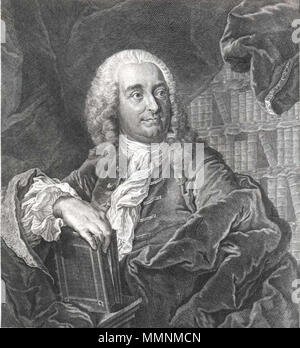 Portrait of Christian Wolff (1679-1754) a German philosopher. Dated ...