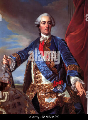 Portrait of Louis XV King of France from 1715 until his death in 1774 ...