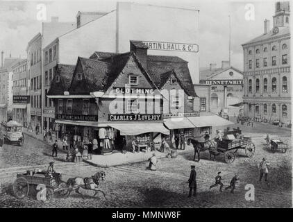 . Old Warehouse, Dock Square, Boston. 1858–60. Alfred K. Kipps, English ...