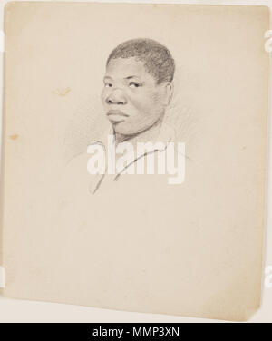 . Sketch of an Amistad prisoner, drawn as they awaited trial in New ...