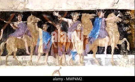 Ancient Macedonian soldiers, from the tomb of Agios Athanasios, Greece ...