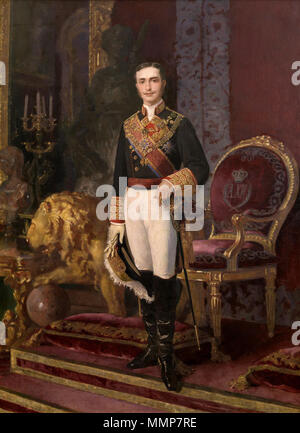 ALFONSO XII. REY DE ESPAÑA. MADRID 1857 - 1885. EL REY PRESENCIANDO EL ...