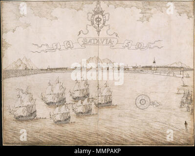 Het kasteel van Batavia, The castle of Batavia is a painting by the ...