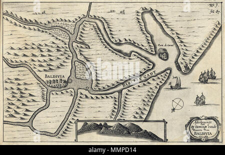 Map of Valdivia and environs Stock Photo - Alamy