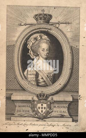 Queen Maria I of Portugal (1734-1816) in an 18th century painting Stock ...