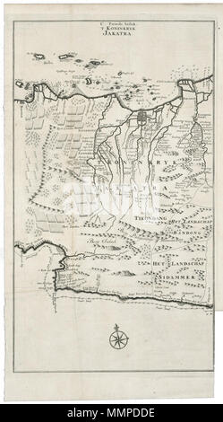 Kaart van Oost-Java Map of East Java with legend and insert cards ...