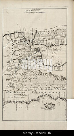 Kaart van Oost-Java Map of East Java with legend and insert cards ...