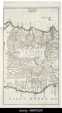Kaart van Oost-Java Map of East Java with legend and insert cards ...