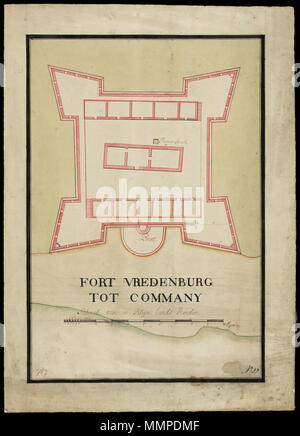 Floor plan of the Vredenburg fort at Kommenda Stock Photo - Alamy
