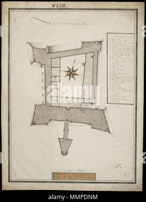 Floor plan of the fort of Nassau at Mouri Stock Photo - Alamy