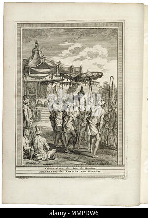 Print depicting the circumcision of the king of Bantam Stock Photo - Alamy