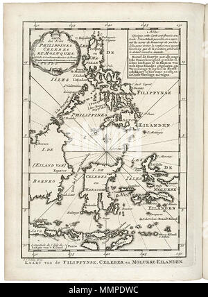 . Nederlands: Kaart van de Filipijnen en van de Ladron eilanden. De ...