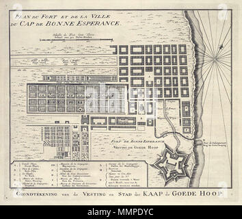 Grondtekening van de stad en forten van St. Iago - Plan de la ville et ...