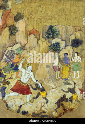 "The Court of Ravana", Folio from a Ramayana, ca. 1605 Stock Photo - Alamy