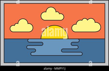 picture landscape work art icon vector illustration design Stock Vector ...