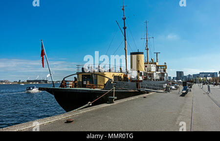 The decommissioned Danish ice breaker Elbjoern tied up in Aalborg ...
