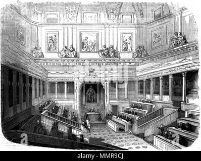 The 'Aula del Senato Subalpino nel 1848' depicts the interior of the ...