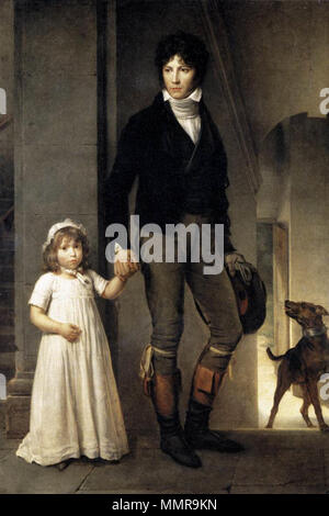 This miniature painting by Jean Baptist Isabey depicts the artist with ...