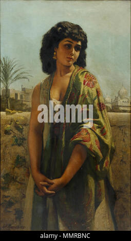 *Leila* (1880) by George Hamilton Barrable depicts an elegant portrait ...